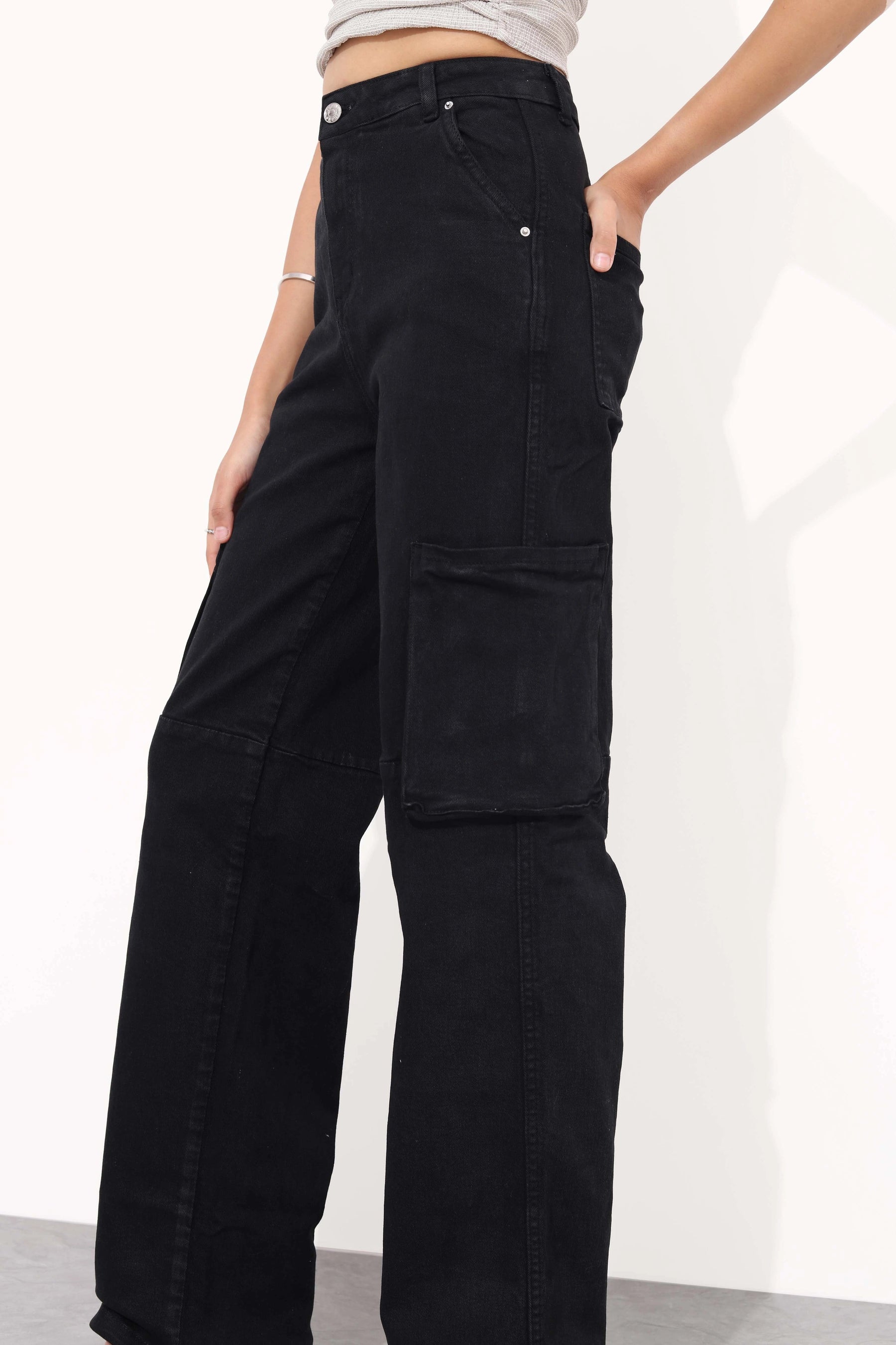Black Cargo Denim