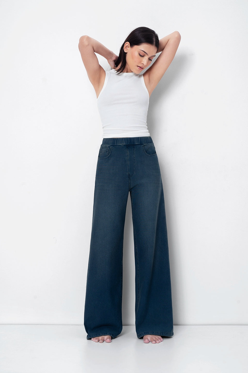 Tinted Blue Denim Sweatpants