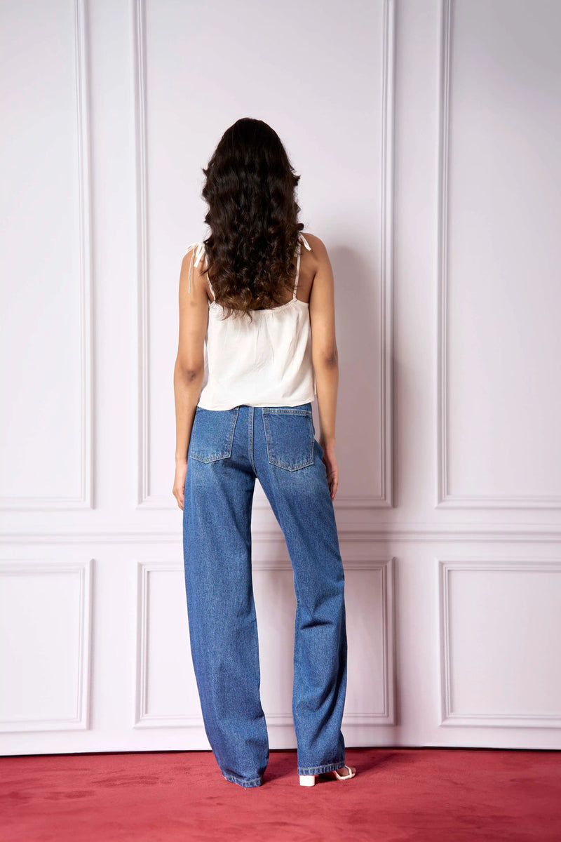 Dark Blue Straight Fit Jeans – Bluer